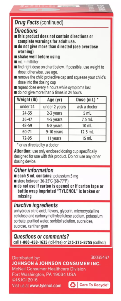 Siro hạ sốt Tylenol 2-11 tuổi 120ml - Mua Hàng Ngoại